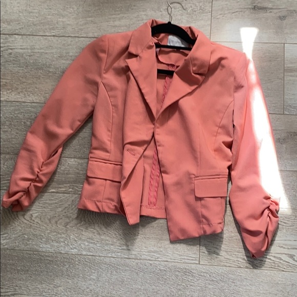 Jackets & Coats | Peach Pink Blazer | Poshmark